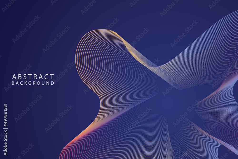 Abstract motion wave gradient line background Stock Vector | Adobe Stock