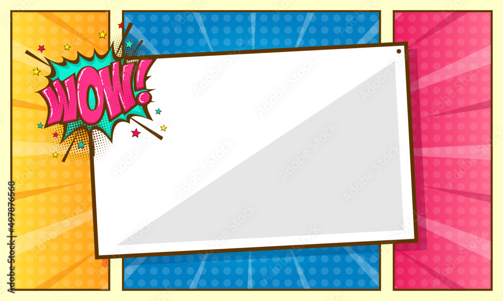 empty comic frame background template Stock Vector | Adobe Stock