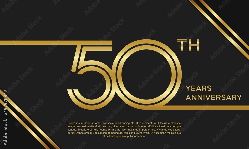50th anniversary logotype. Anniversary celebration template design for ...