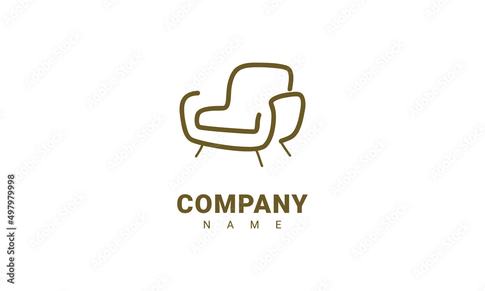 Sofa Furniture Logo Template Stock Vector | Adobe Stock