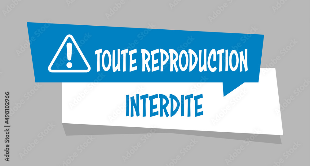 Logo toute reproduction interdite. Stock Vector | Adobe Stock