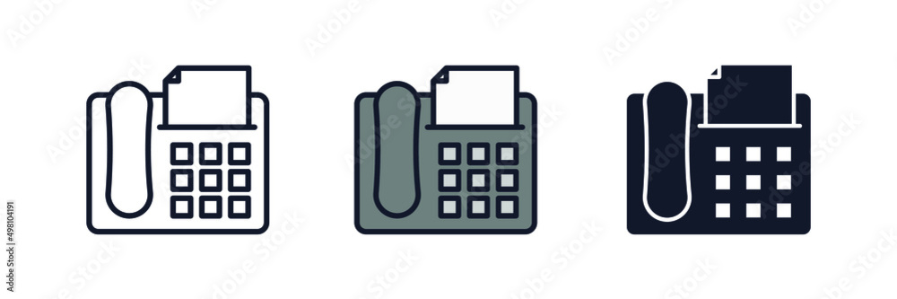 phone fax icon symbol template for graphic and web design collection ...