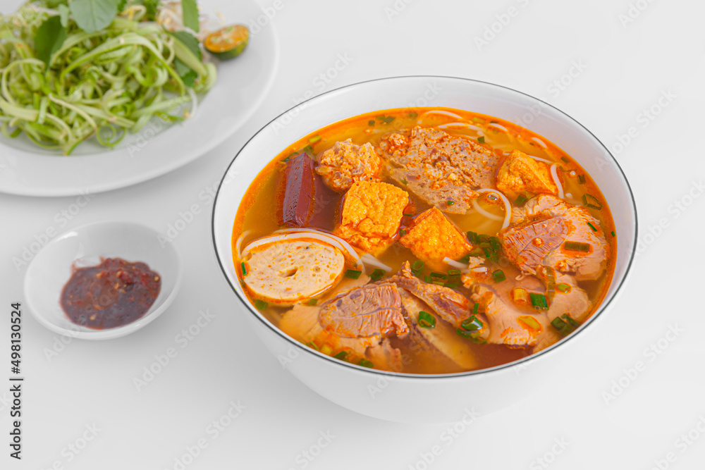 Bun Rieu Cua, Crab paste vermicelli soup with minced shrimp, tofu ...