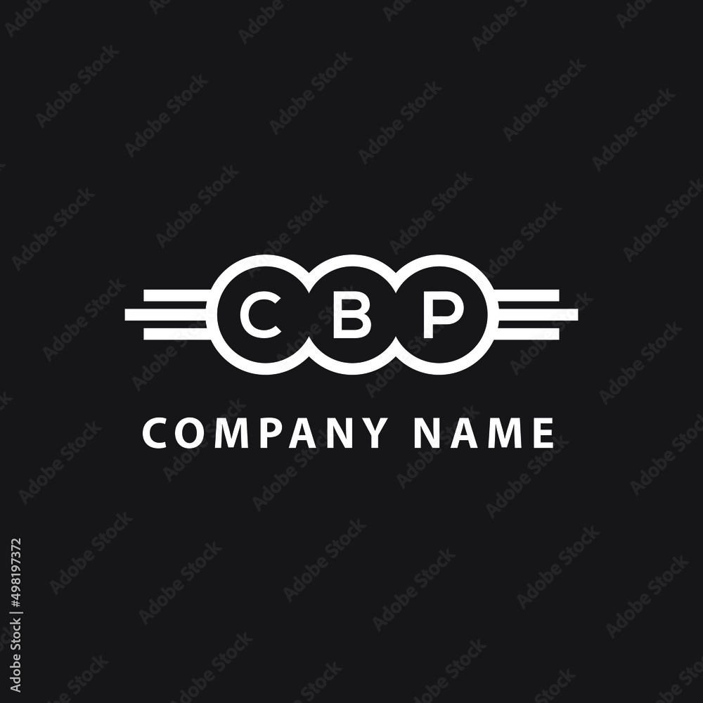 CBP letter logo design on black background. CBP creative initials ...