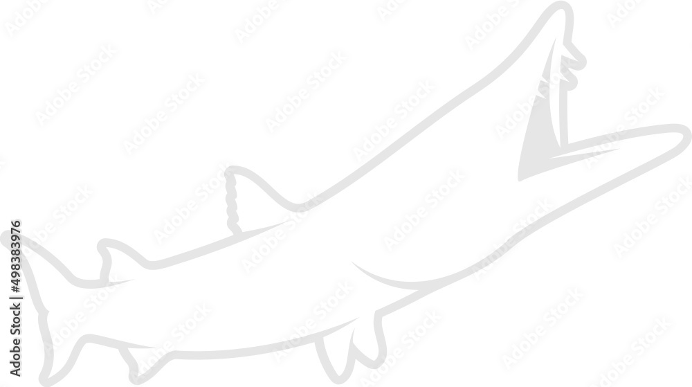 Barracuda Silhouette. Isolated Vector Animal Template for Logo Company ...