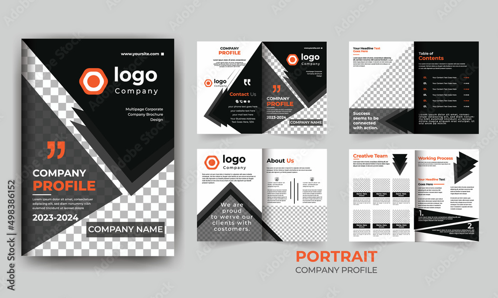 เวกเตอร์ Stock Amazing company profile template layout design with ...