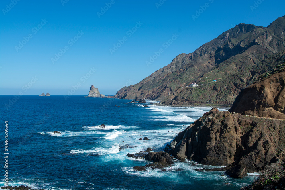 Stock-Foto „Panoramic view on lava rocks of Playa del Roque de las ...