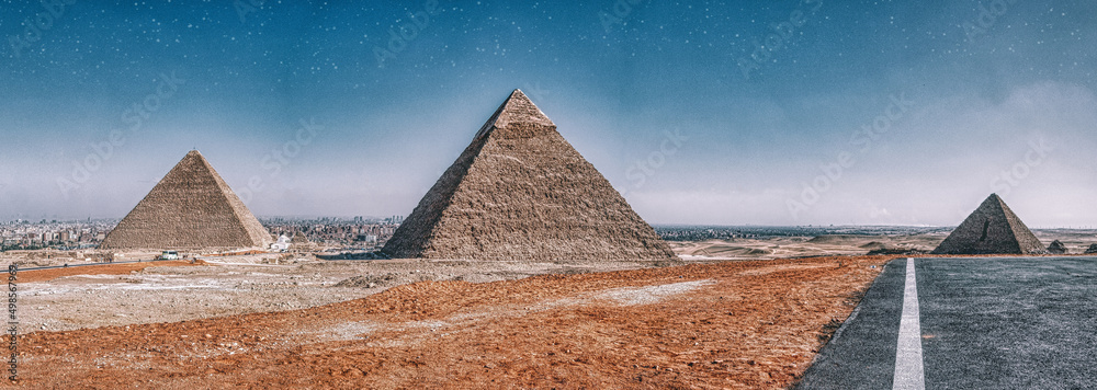 Panoramic view of one of the seven wonders of the ancient world - the ...