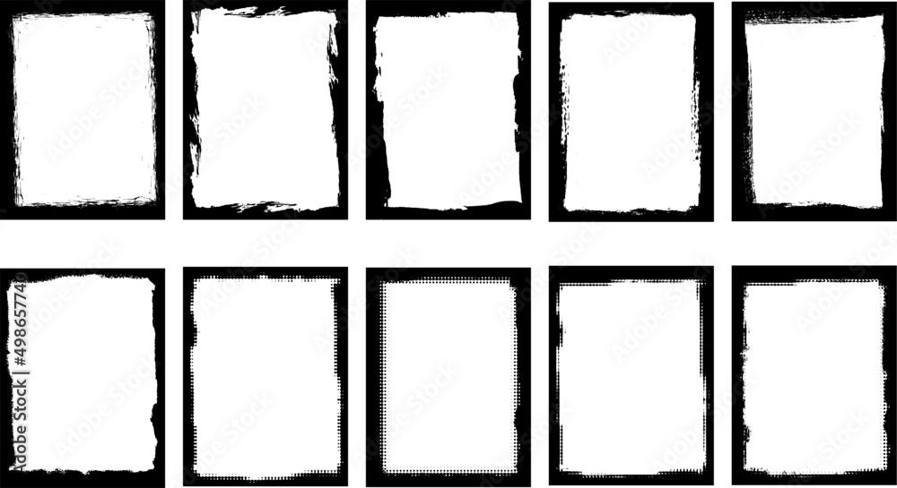 border grunge distressed frame photo Stock Vector | Adobe Stock