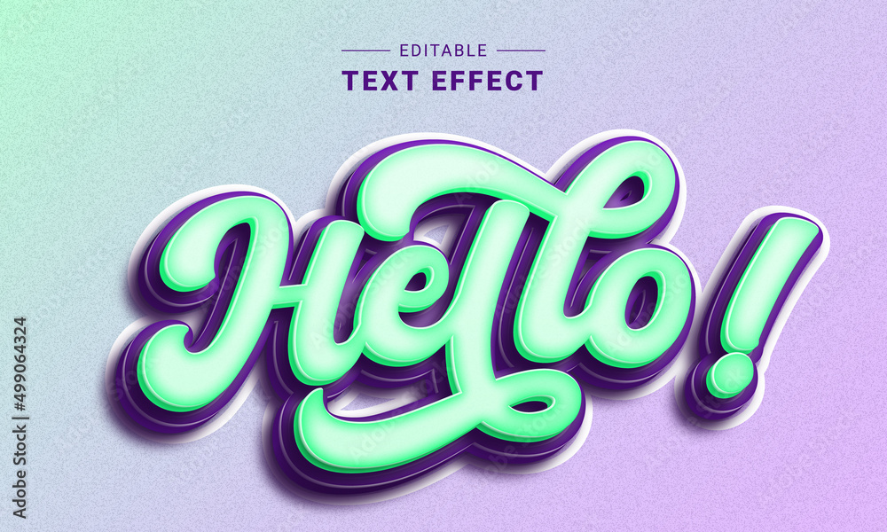 Editable Lettering Text Effect Mockup. Handdrawn text effect Stock ...