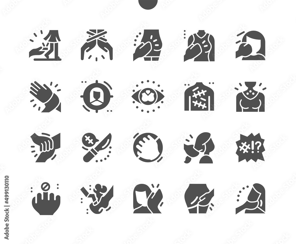 Harassment and abuse. Stress, afraid, aggression, bullying, depressed ...