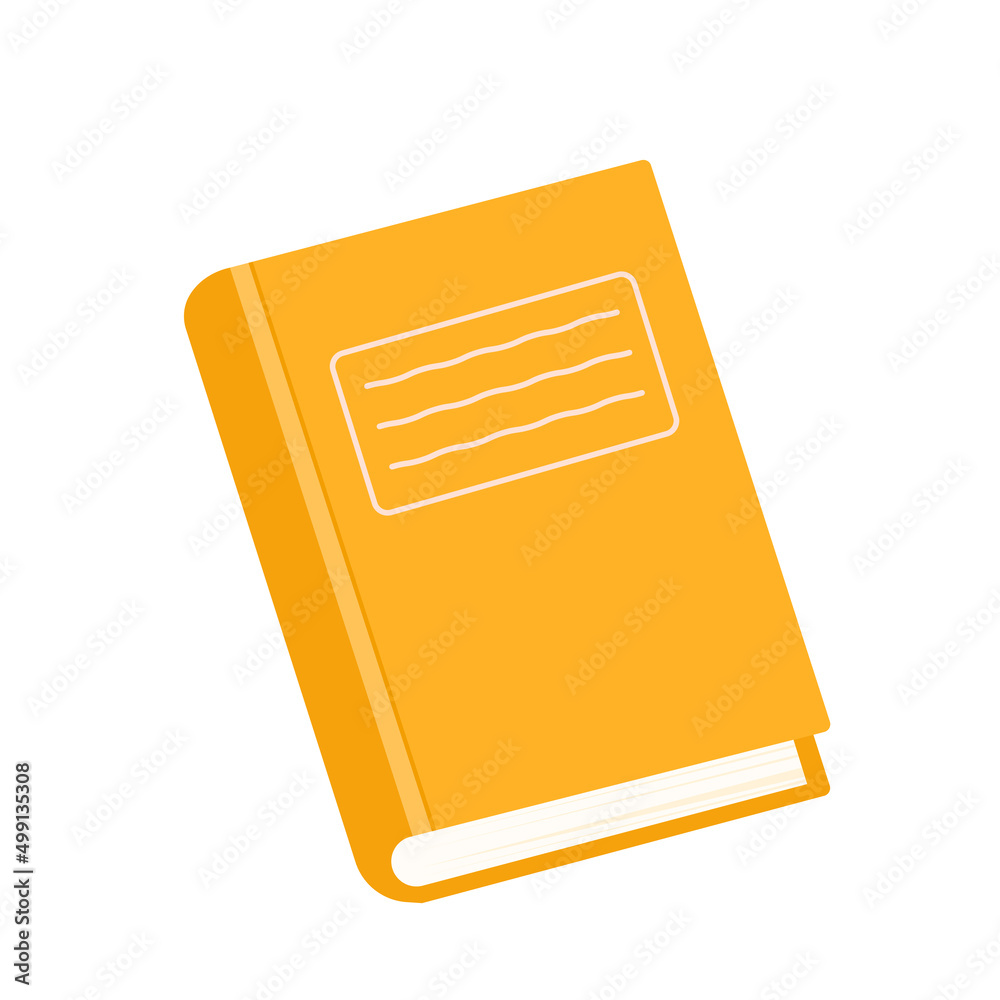 Animated Yellow Book Icon Clipart Cartoon Stationery School Tools ...