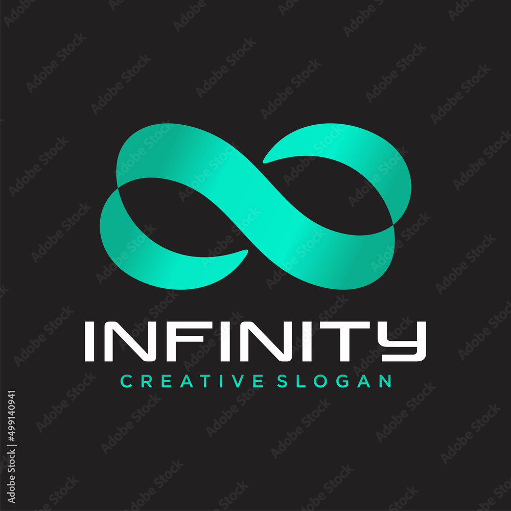 Infinite limitless symbol icon or logo design template. Corporate ...
