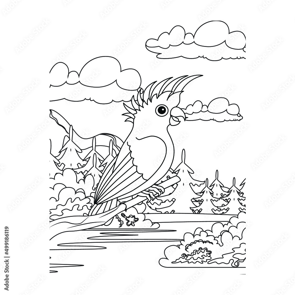 Bird Coloring Pages for Kids. Bird Coloring Page. Bird Coloring Pages ...