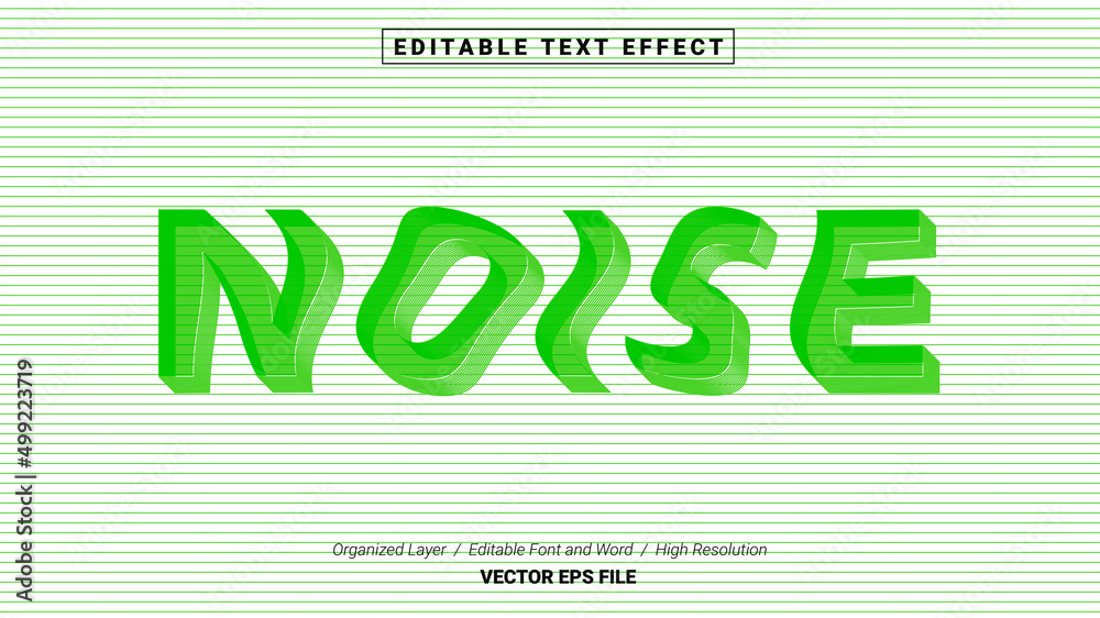 Editable Noise Font. Typography Template Text Effect Style. Lettering ...