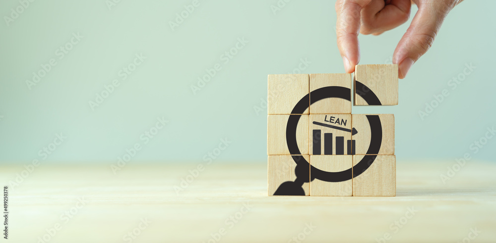 Lean manufacturing management. Cost reduction concept. Process ...