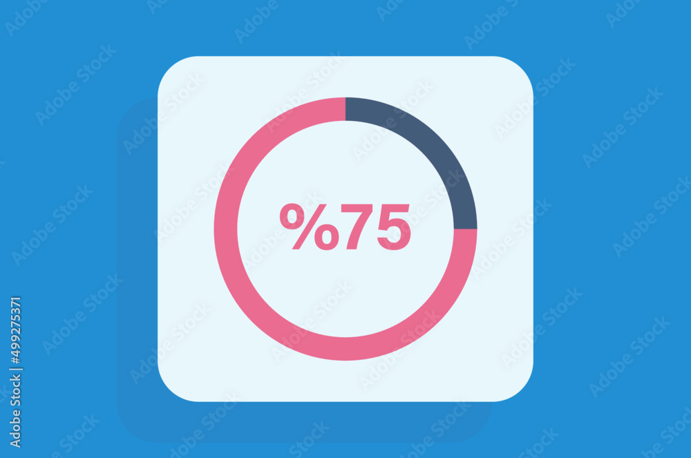 เวกเตอร์ Stock Load status icon and process the data circle percentage ...