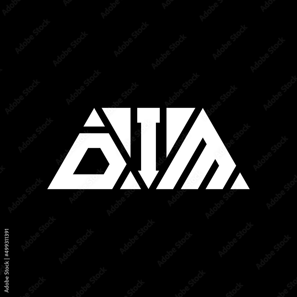 DIM tDIangle letter logo design with tDIangle shape. DIM tDIangle logo ...