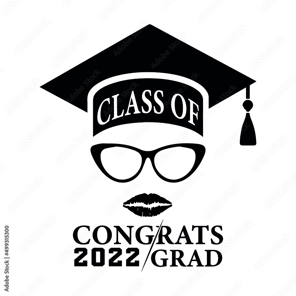 Hand drawn class of 2022 lettering Free vector Class of 2022 badge ...