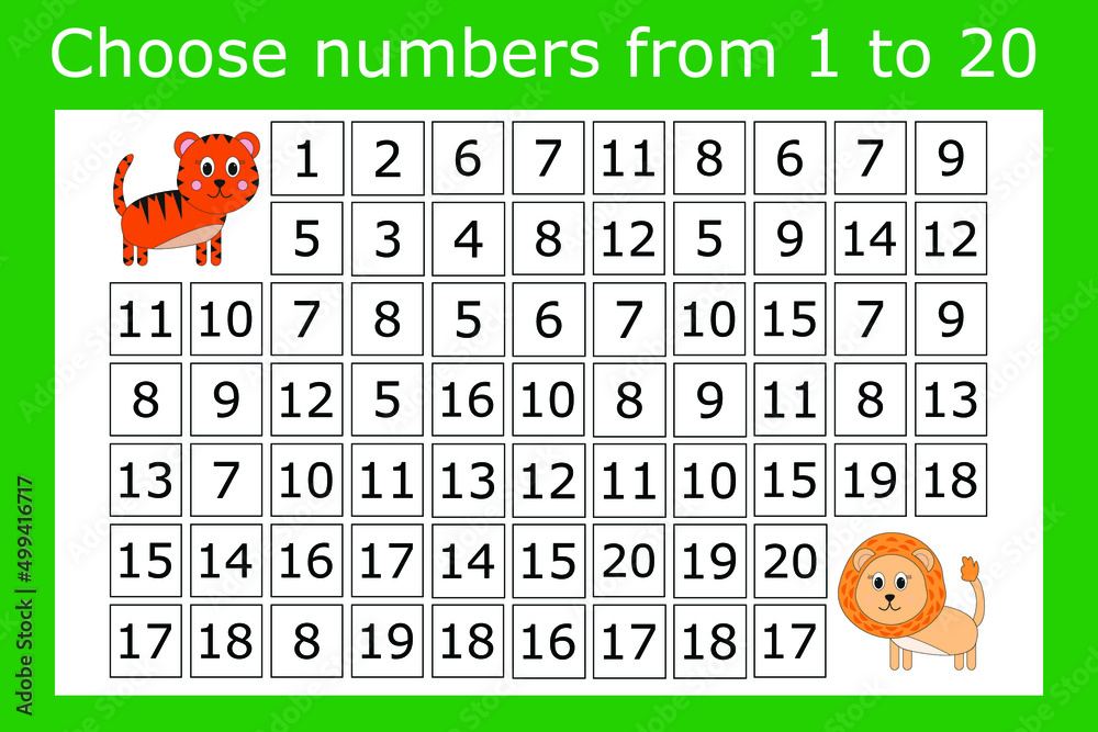Praca wektorowa bez tantiem: Counting maze for kids. A fun game, a ...