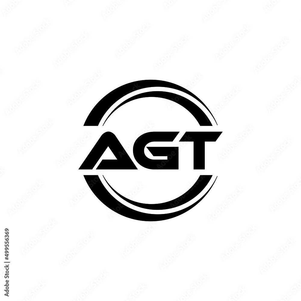 AGT letter logo design with white background in illustrator, vector ...