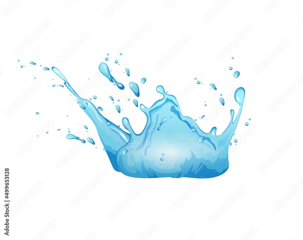 Water splash cartoon vector illustration. Stock Vector | Adobe Stock
