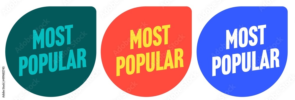 Most popular badge for bestseller promotion set. Customer choice and ...