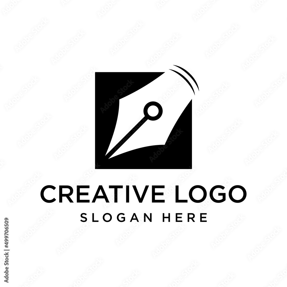 Vector graphic of pen logo design template Stock Vector | Adobe Stock
