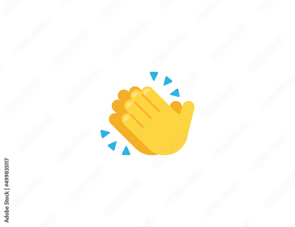 Clapping Hands Gesture Emoticon. Vector Clapping Hands Emoji Stock ...