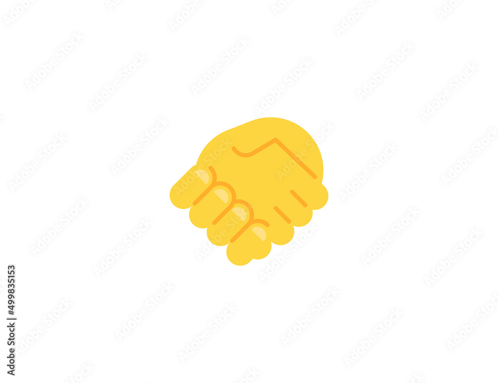 Handshake Gesture Emoticon. Vector Handshake Emoji Stock Vector | Adobe ...