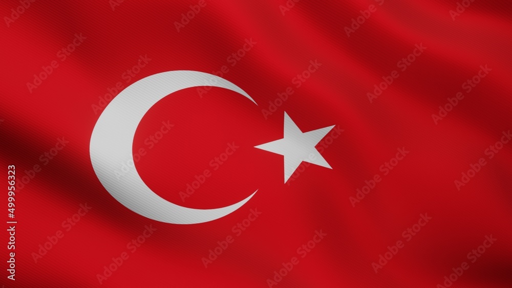 Realistic illustration of Turkish flag. Accurate dimensions and ...