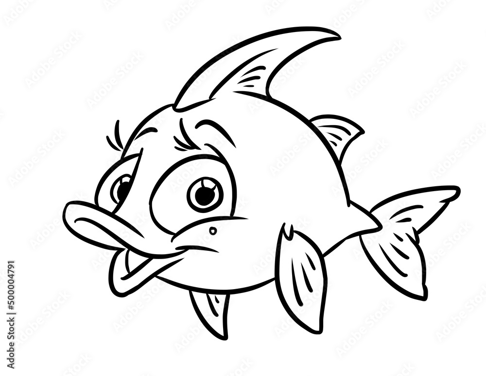 drawing funny fish