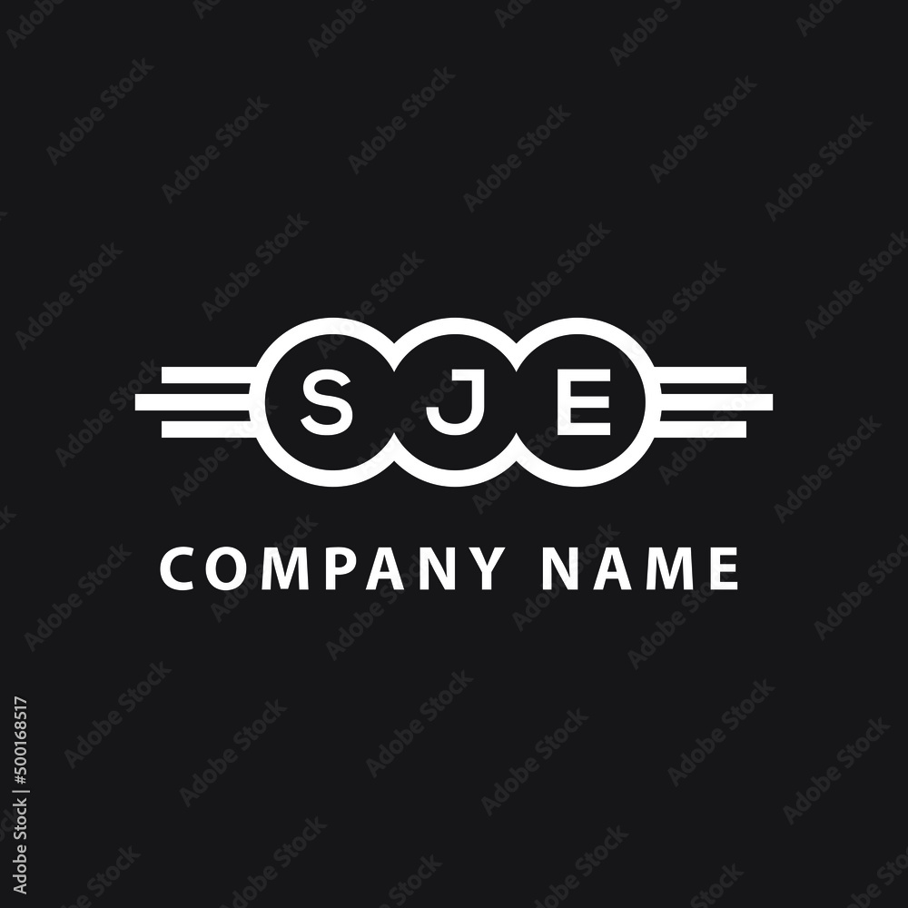 SJE letter logo design on black background. SJE creative initials ...