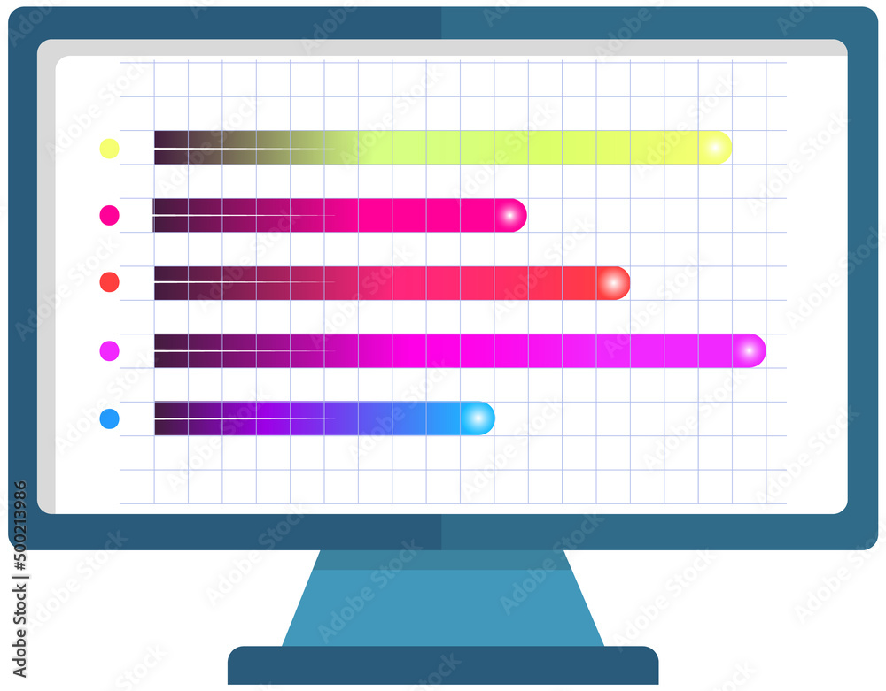 Intelligent technology hud interactive panel. Data screen with charts ...