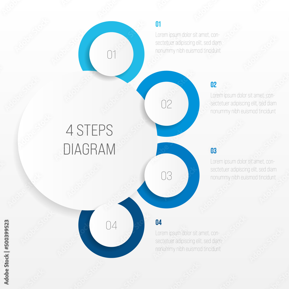 4 steps process modern infographic diagram Stock Vector | Adobe Stock
