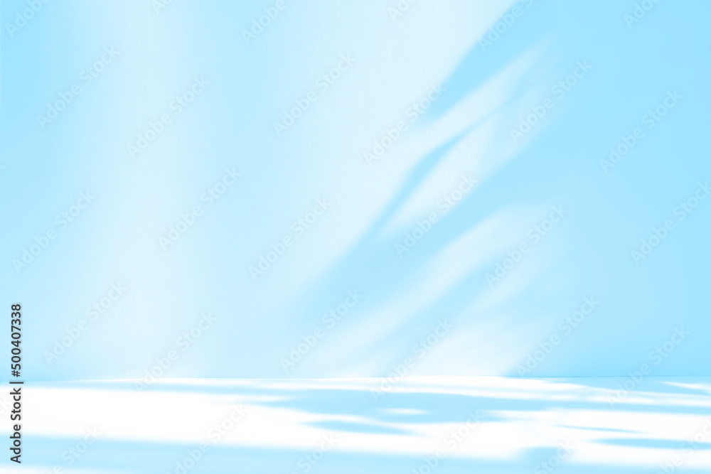 Abstract blue studio background for product presentation. Empty room ...