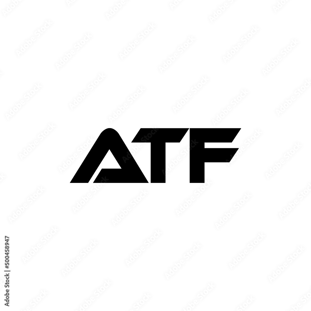 ATF letter logo design with white background in illustrator, vector ...