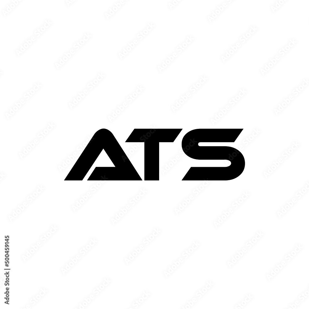 ATS letter logo design with white background in illustrator, vector ...