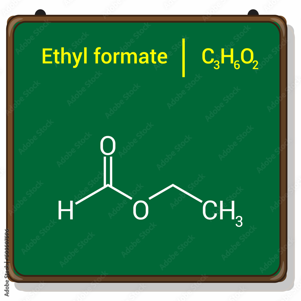 chemical structure of Ethyl formate (C3H6O2) Stock Vector | Adobe Stock