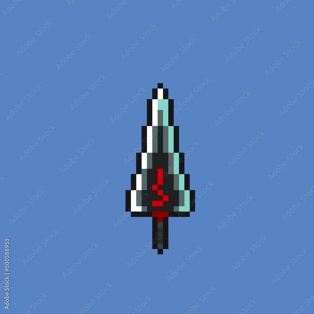 knight sword in pixel art style Stock Vector | Adobe Stock