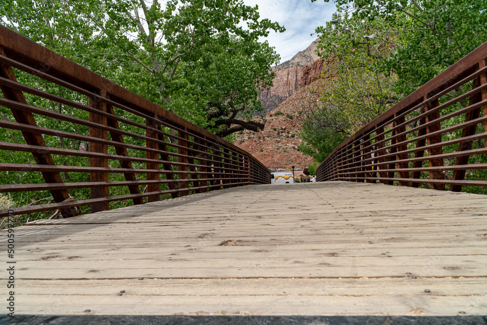 Zion National Park Entrance on a Spring Day before the Summer Rush ...