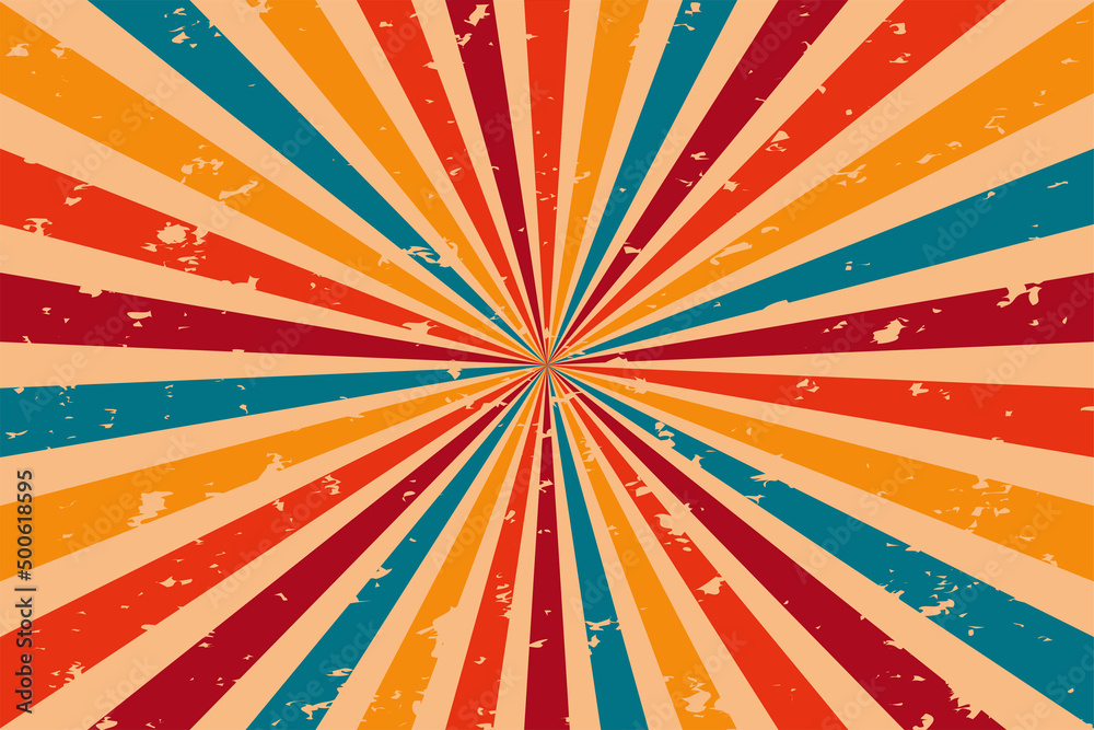 Circus retro color background Sunburst Old carnival circus banners ...