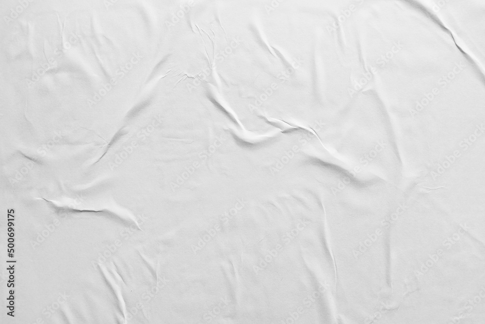 Wrinkled white poster paper texture background Stock Photo | Adobe Stock