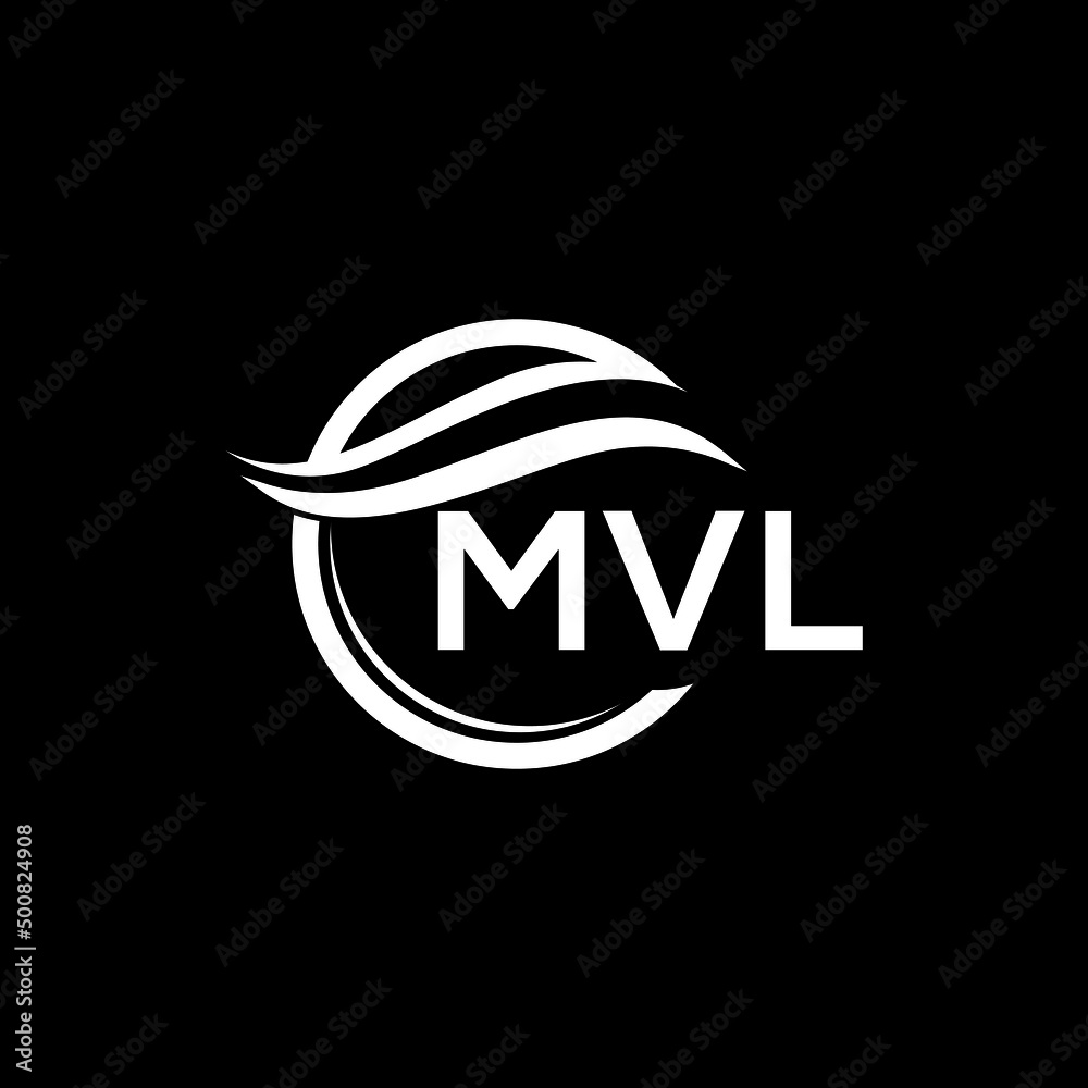 MVL letter logo design on black background. MVL creative initials ...