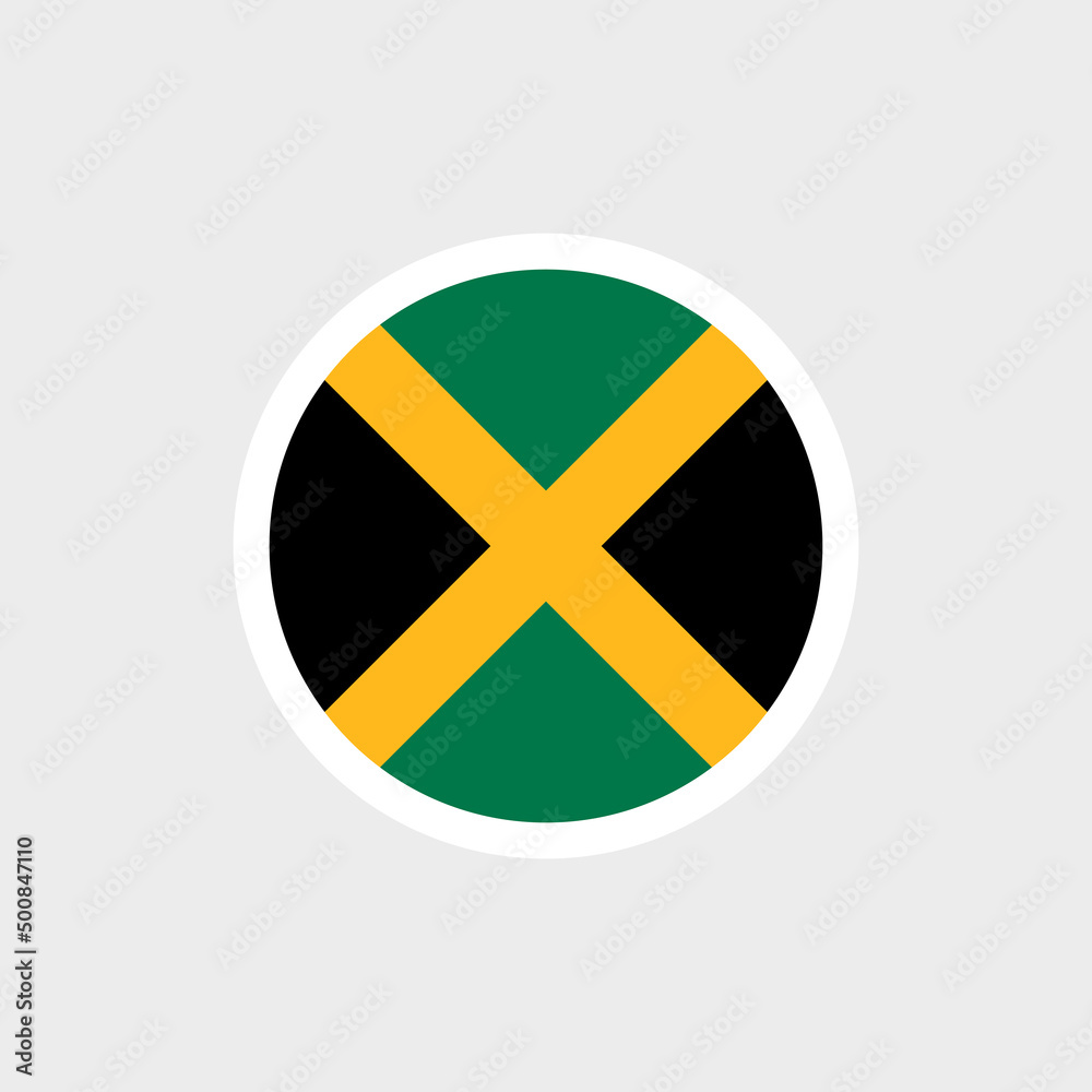 Flag of Jamaica. Jamaican flag, gold oblique cross with black ...