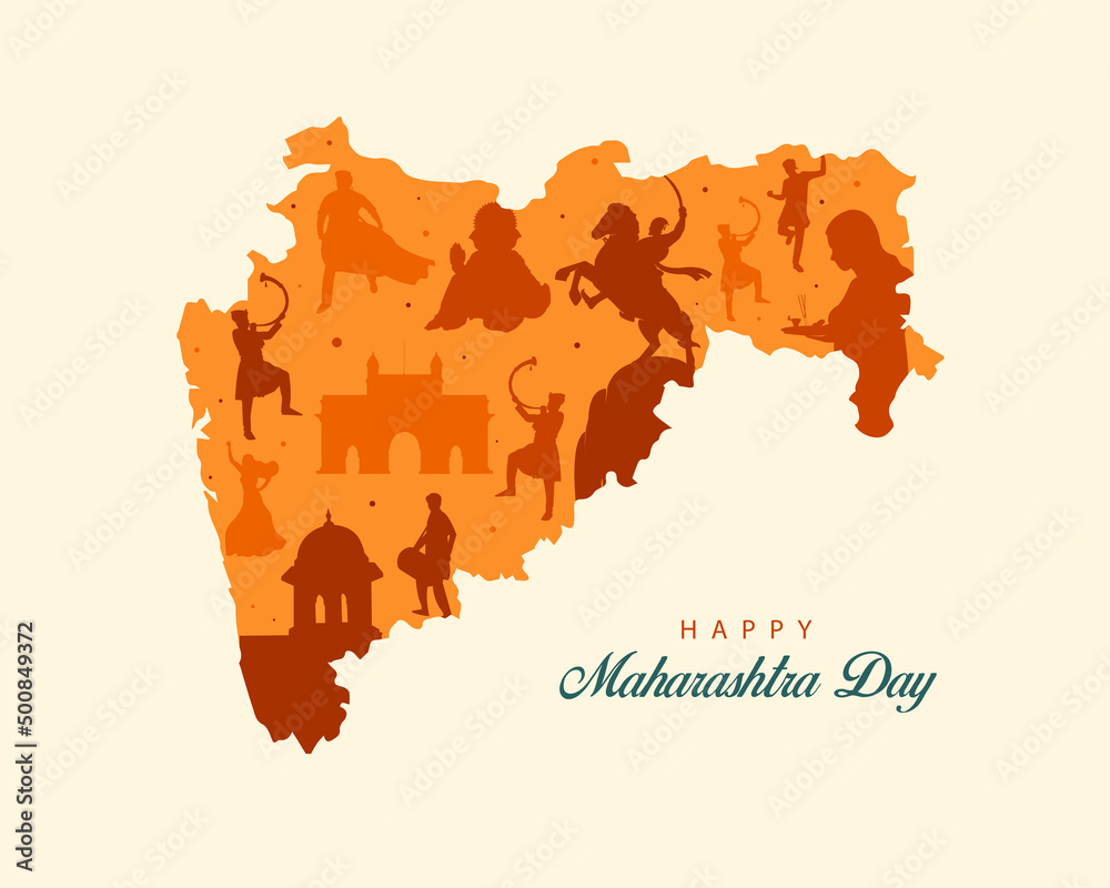 Image vectorielle Stock Maharashtra Day, the Indian state of ...