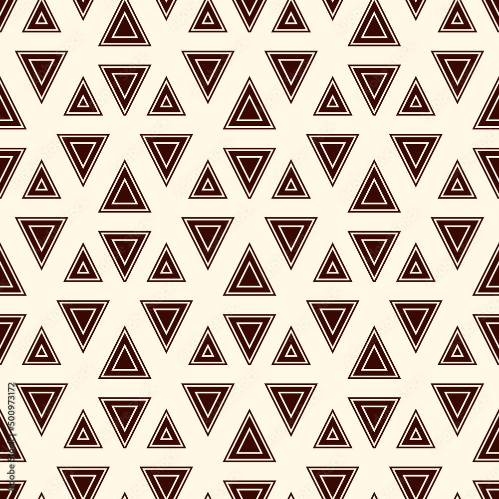 Contemporary geometric pattern. Repeated triangles, lines ornament ...