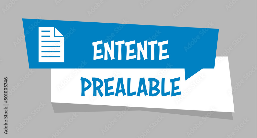 Logo entente préalable. Stock Vector | Adobe Stock