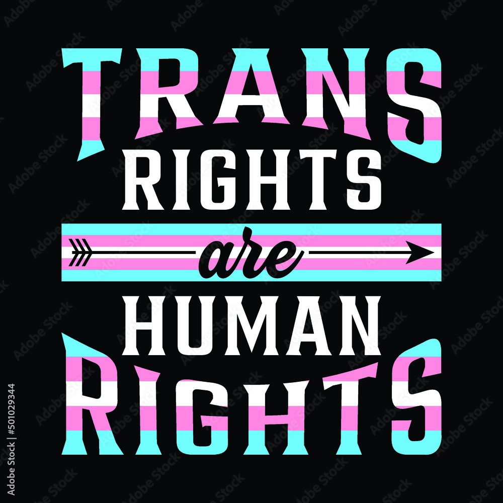 Transgender LGBTQ Trans Rights Are Human Rights LGBTQ T-Shirt, Gay ...