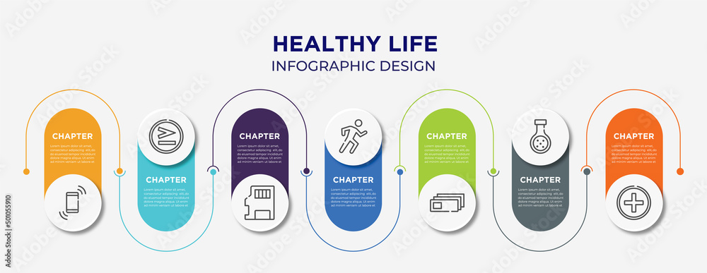 healthy life concept infographic design template. included shake ...
